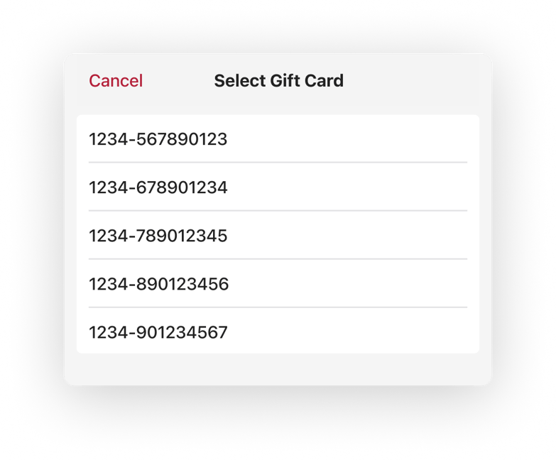 Pre-coded Giftcards